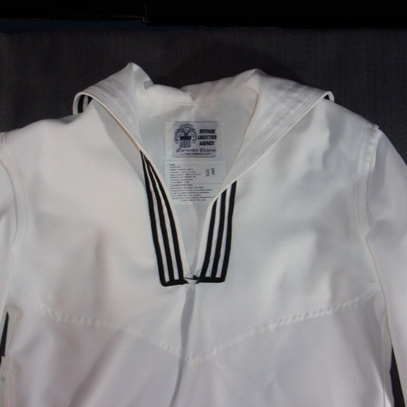 Tops | Nwt Usn Us Navy White Top Jumper Blouse Shirt Uniform Cracker ...